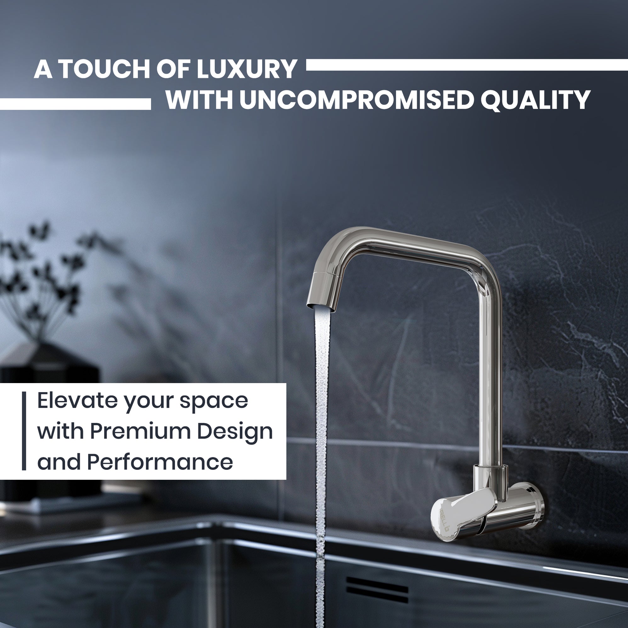 Material: Chrome Finish Height: 24.5 cm Width: 18.5 cm Spout Type ...