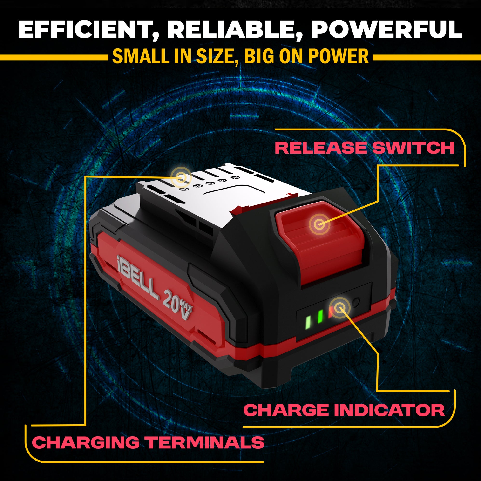 IBELL One Power Series 2.0Ah Li-ion Battery 20V 36Wh (12 Months Warran ...