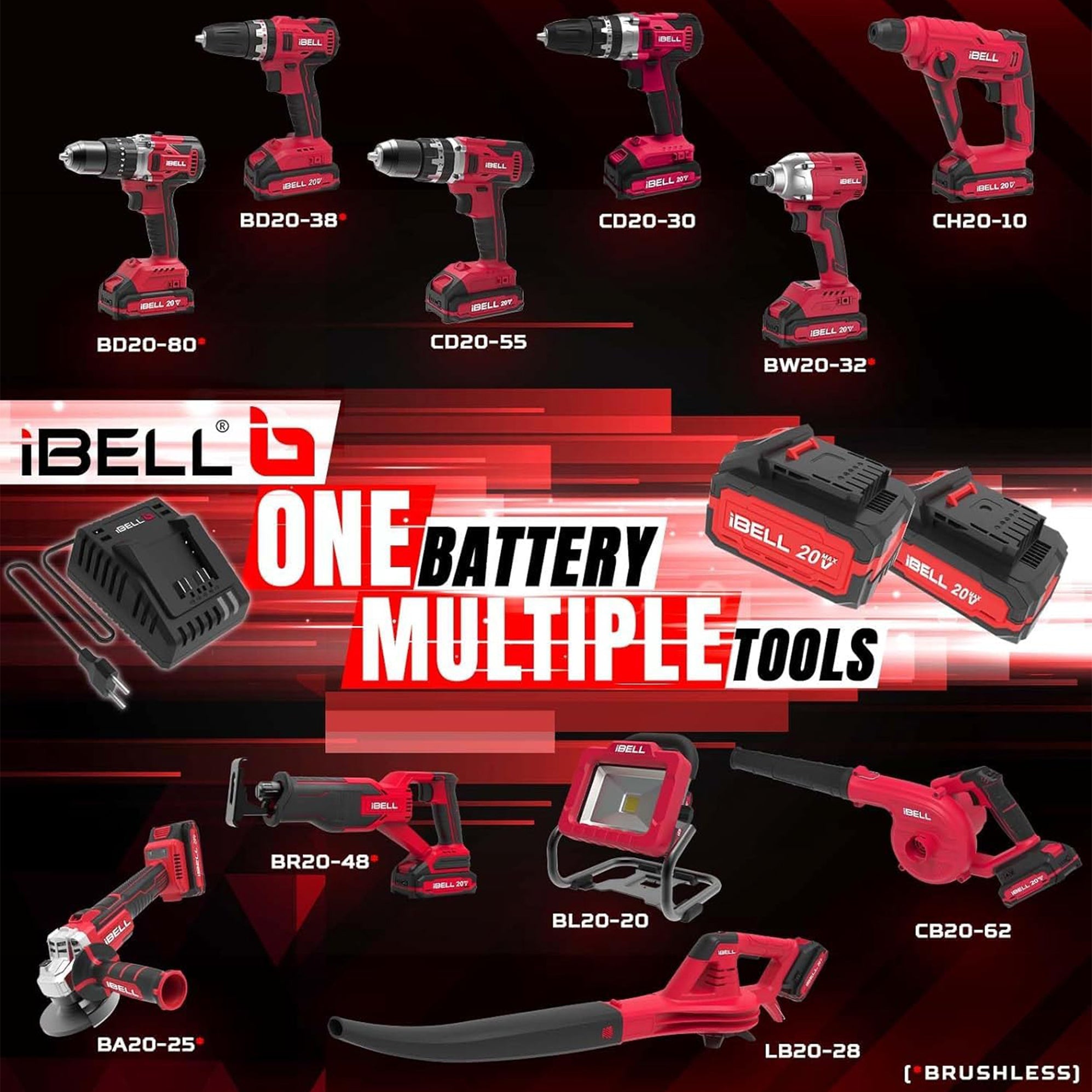 IBELL One Power Series 4.0Ah Li-ion Battery 20V 72Wh ( 12 Months warra ...