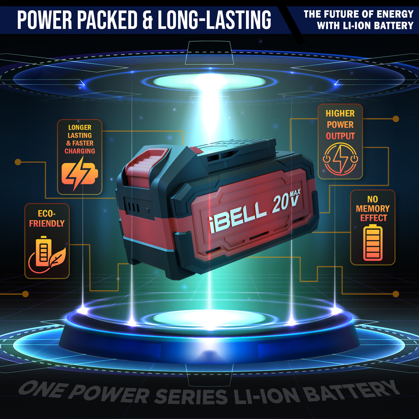 IBELL One Power Series 4.0Ah Li-ion Battery 20V 72Wh ( 12 Months warra ...