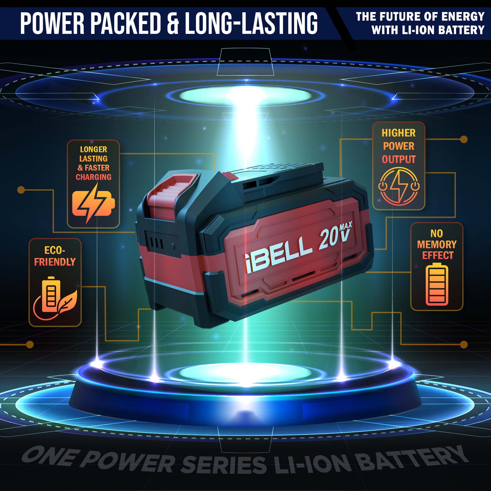 IBELL One Power Series 4.0Ah Li-ion Battery 20V 72Wh ( 12 Months warra ...