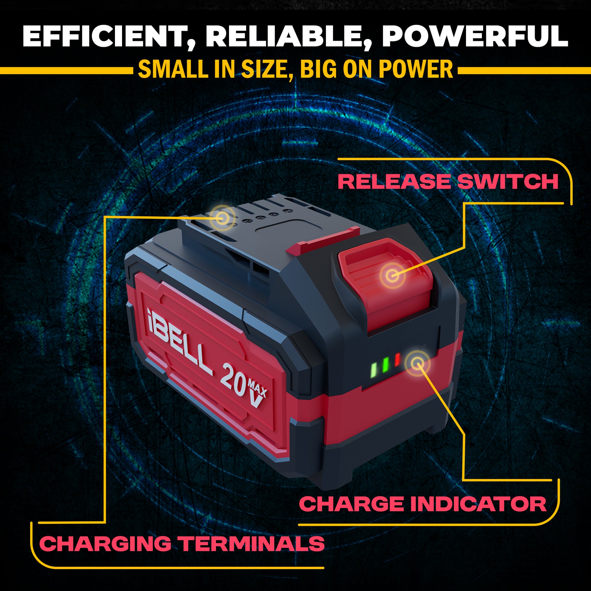 IBELL One Power Series 4.0Ah Li-ion Battery 20V 72Wh ( 12 Months warra ...