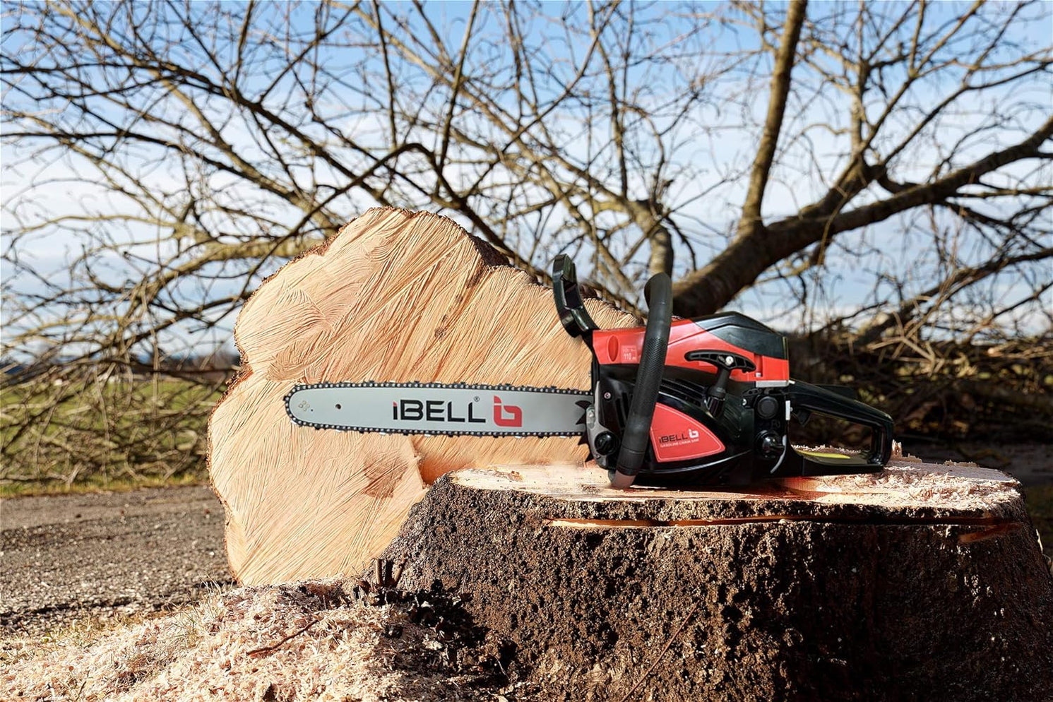 IBELL Petrol Chainsaw 5858CS, 2.4KW/3.2HP, 58cc, 18inch Guide Bar and ...