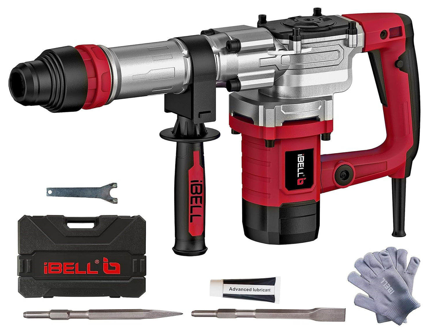 IBELL Demolition Hammer DH20-45, 6.8 Kg, 1500W, Copper Armature, Impac ...