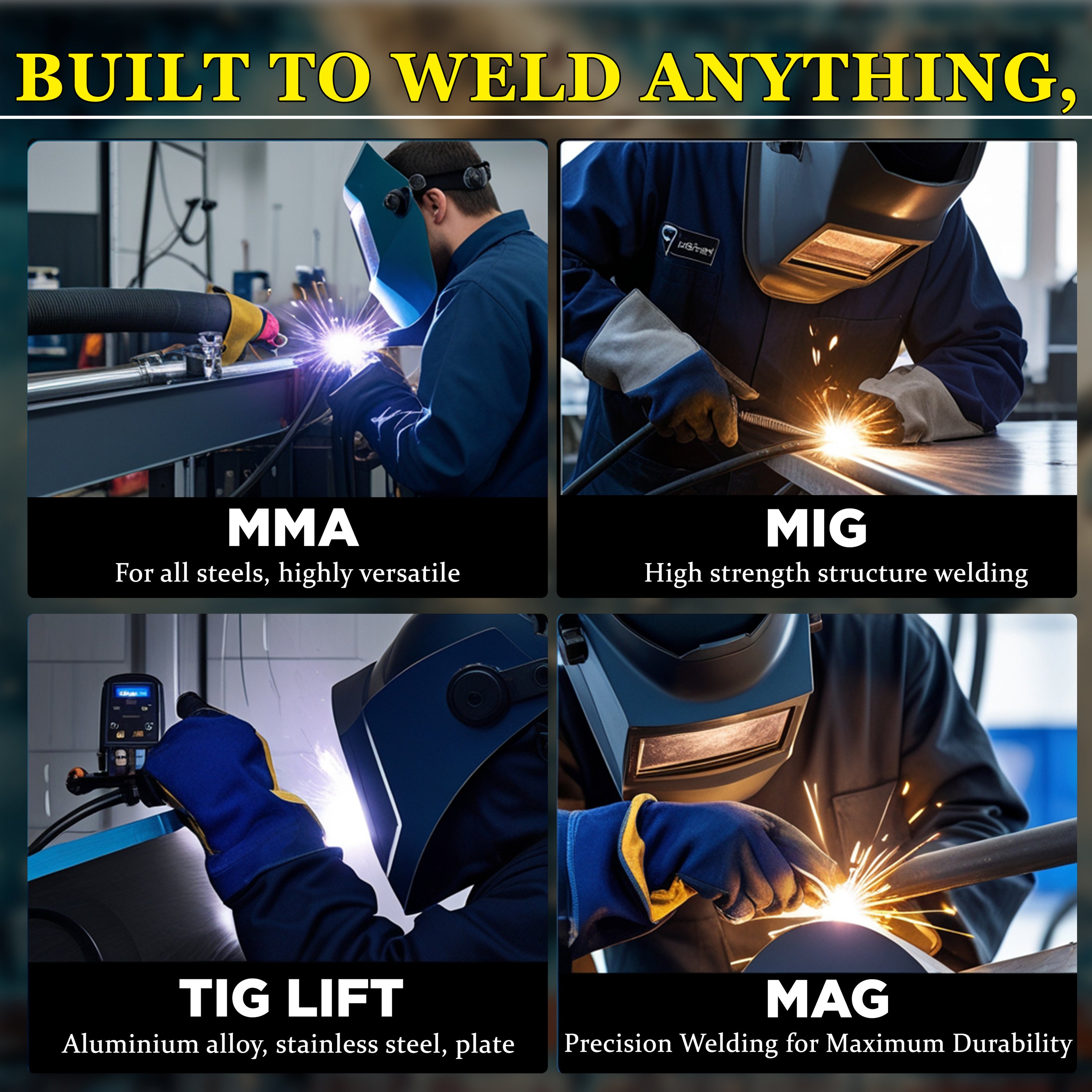 iBELL VORMIR VR M200-22 Inverter MMA/MIG/MAG/TIG LIFT Welding Machine ...