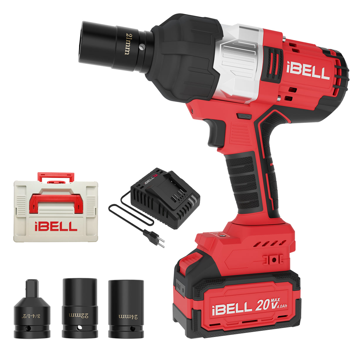 iBell BW1000 20V Max Cordless Impact Wrench Brushless|1000Nm|3/4" (19m ...