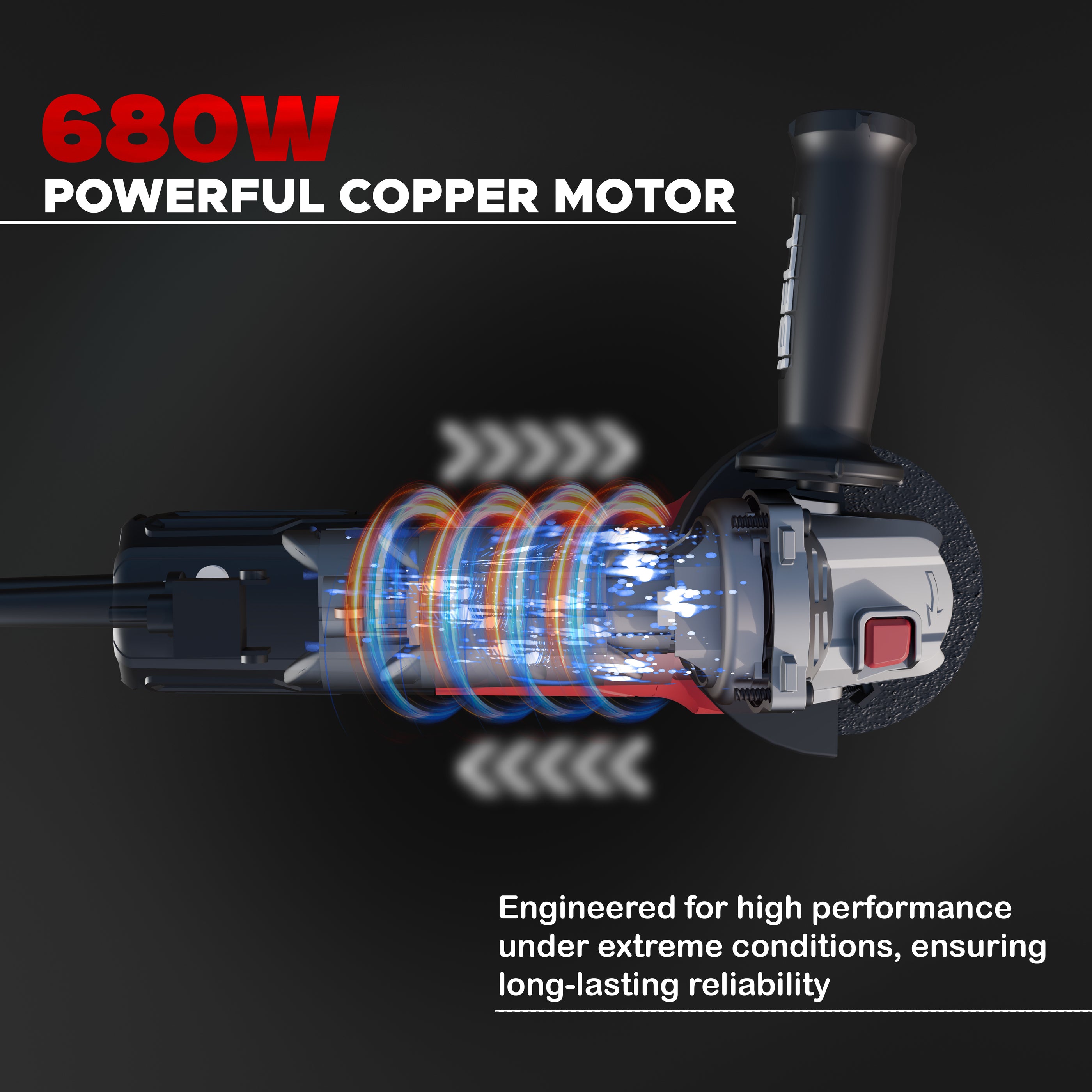 IBELL Angle Grinder AG10-68, 680W Heavy Duty, Copper Armature, Disc Di ...