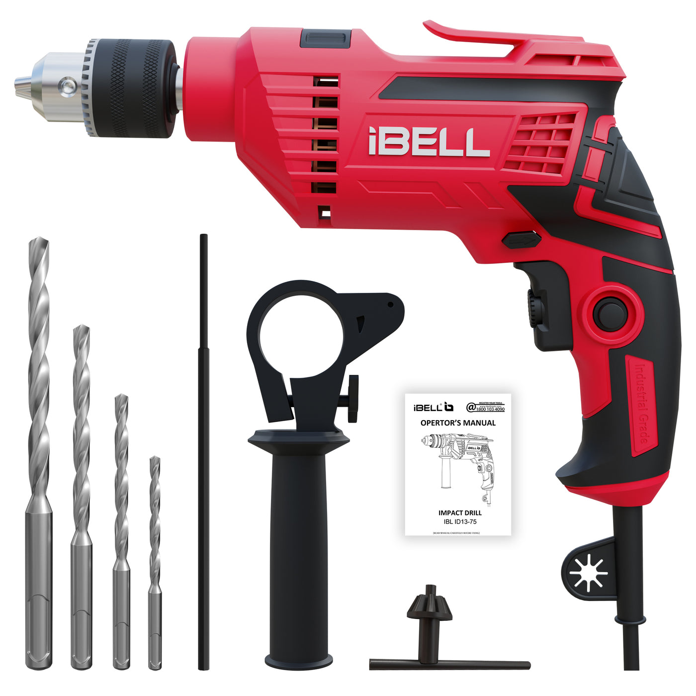 IBELL Impact Drill ID13-75, 650W, Copper Armature, Chuck 13mm, 2800 RP ...
