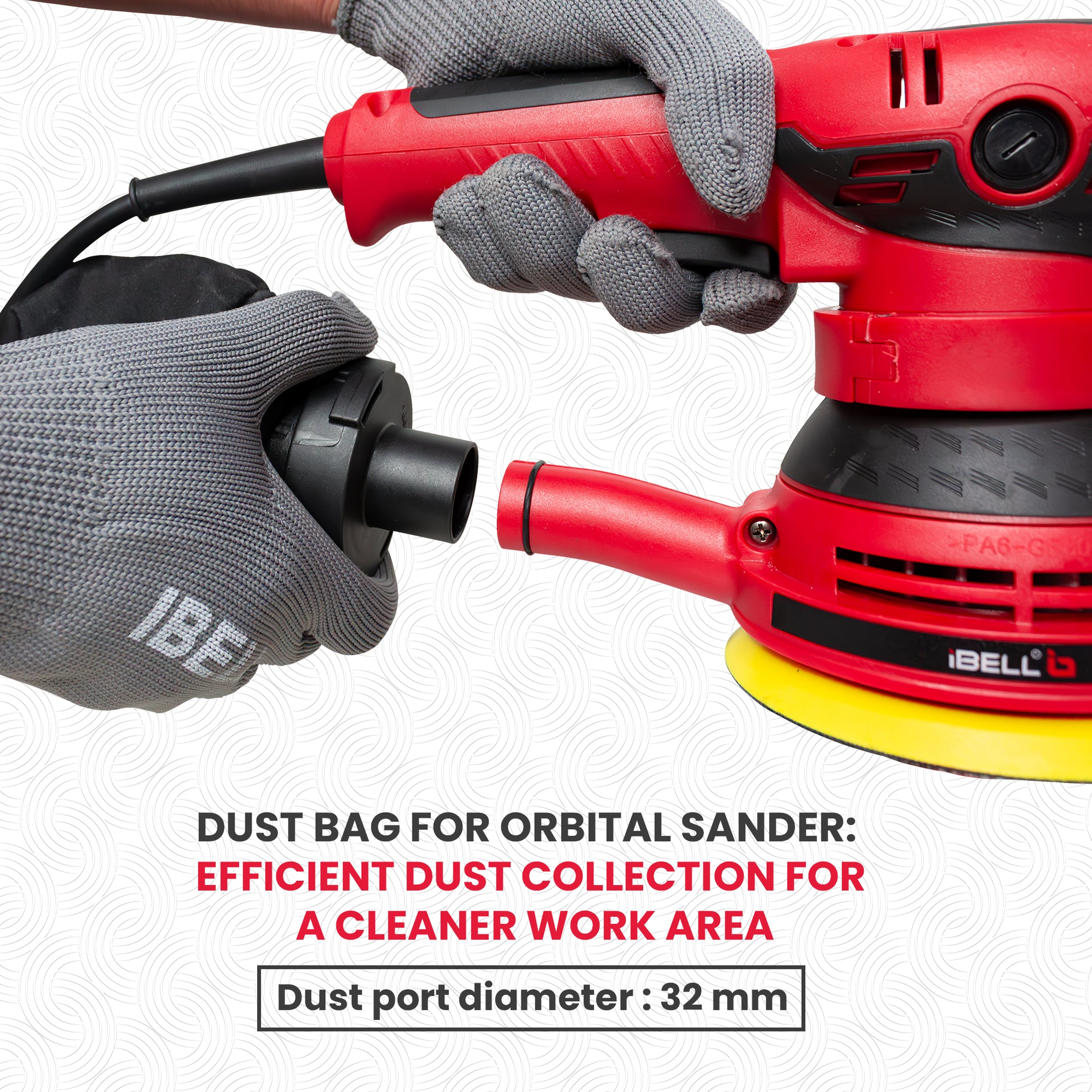 iBELL Orbital Sander OS23-46,Watt 300,125mm,12000RPM - 6 Months Warran ...