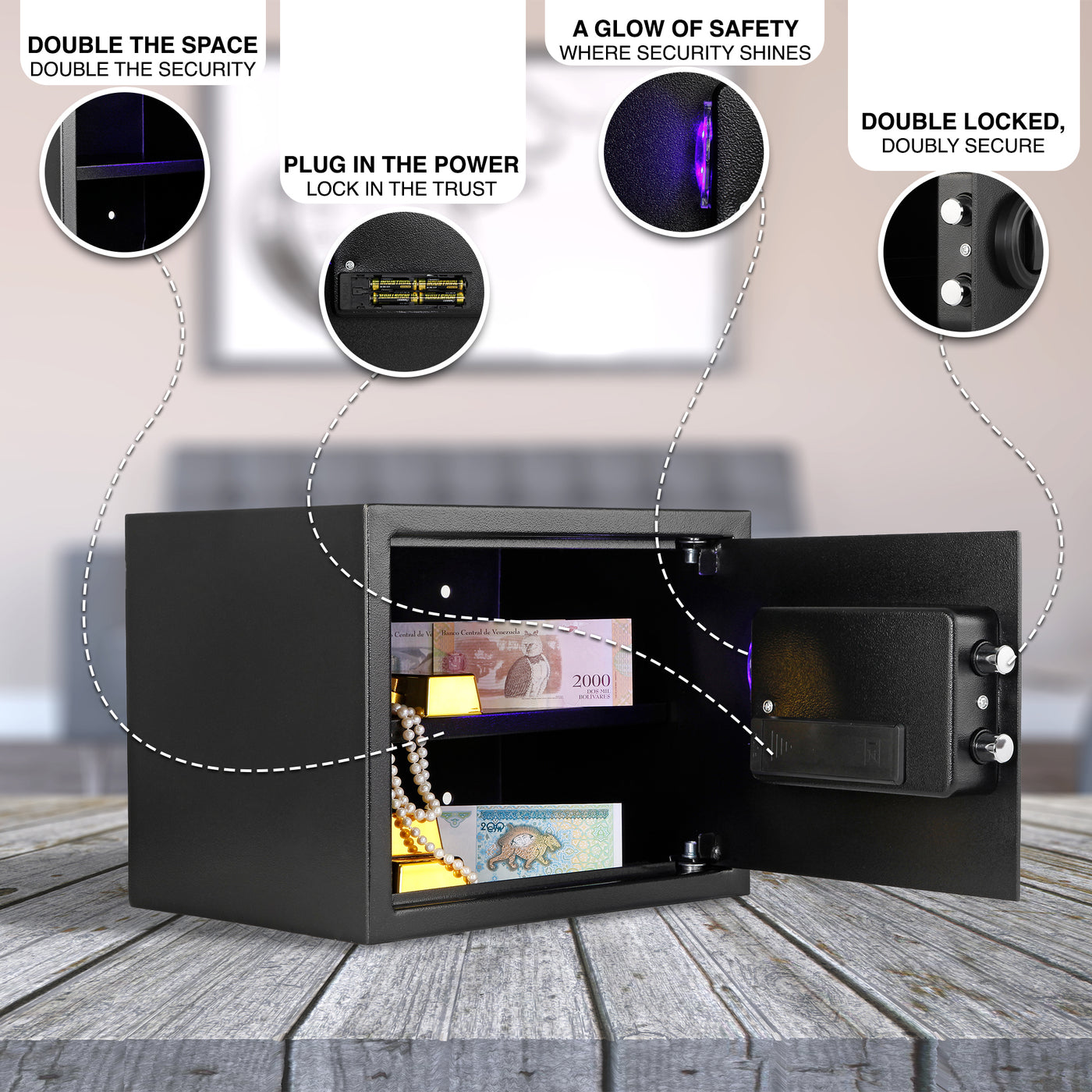 IBELL SL-25S 21.88L Locker Box For Money & Jewellery, Electronic Safe ...
