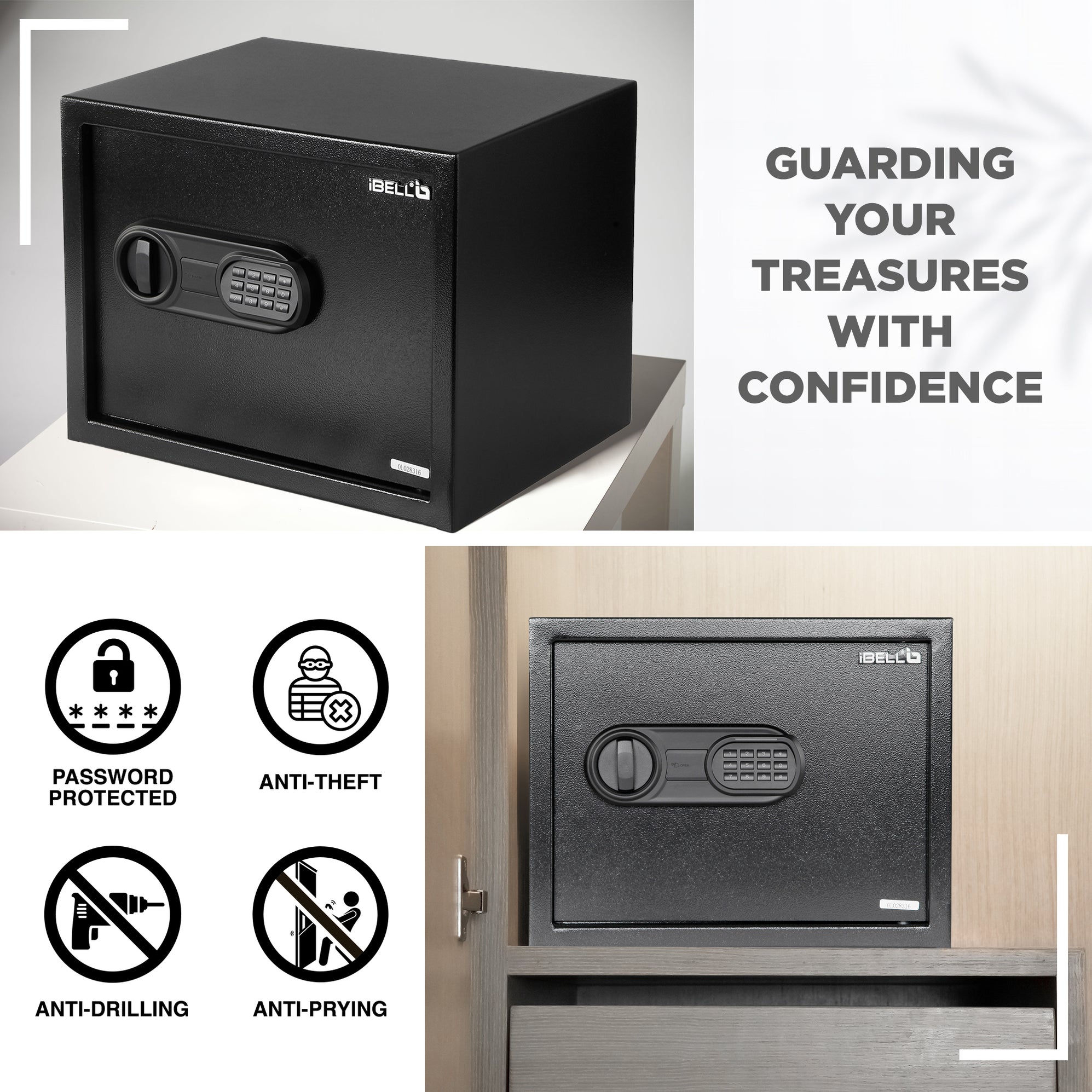 IBELL SL-30S 34.2L Locker Box For Money & Jewellery, Electronic Safe L ...