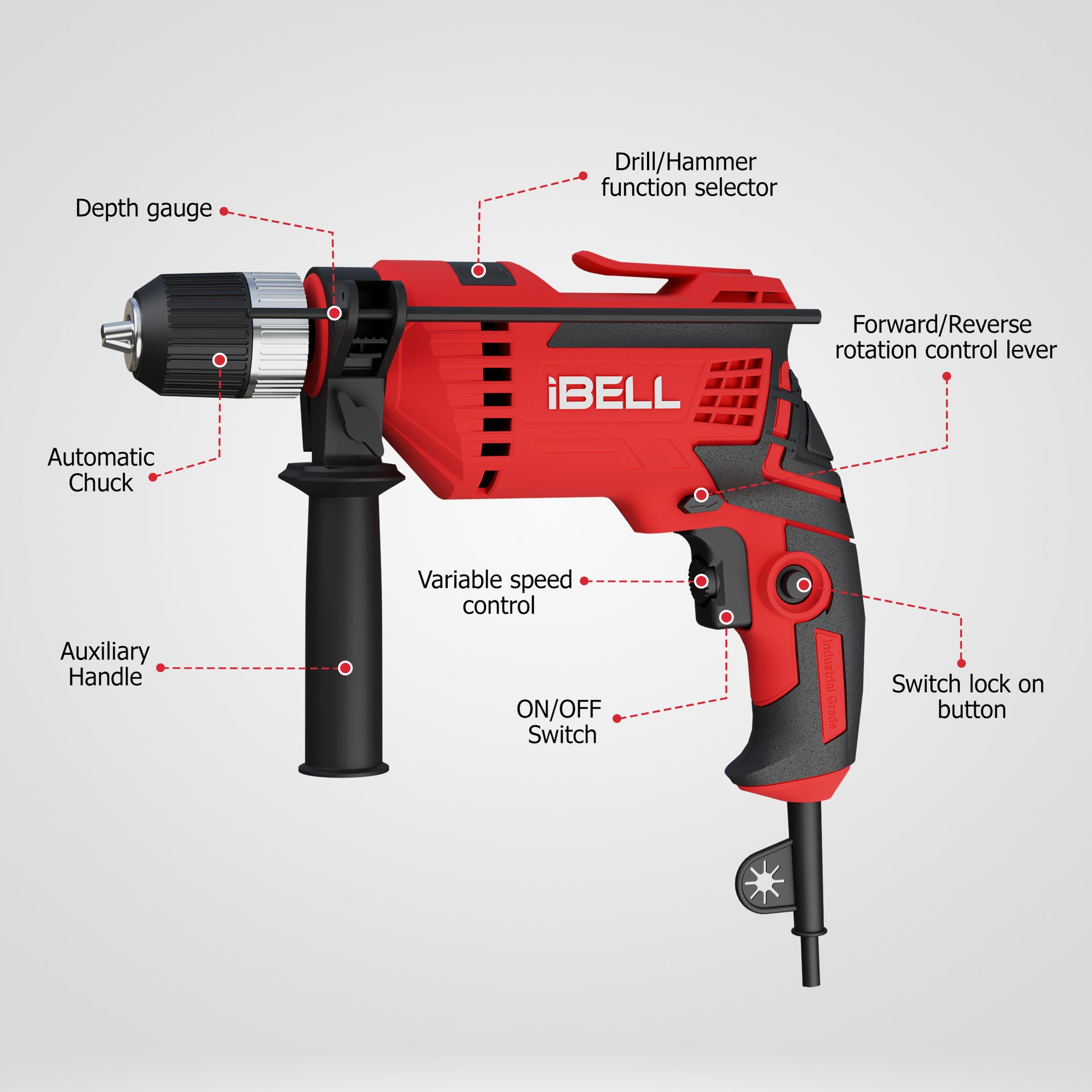 iBELL TD13-100, 650 W Professional Tool Kit (Pack of 115) - 6 Months W ...