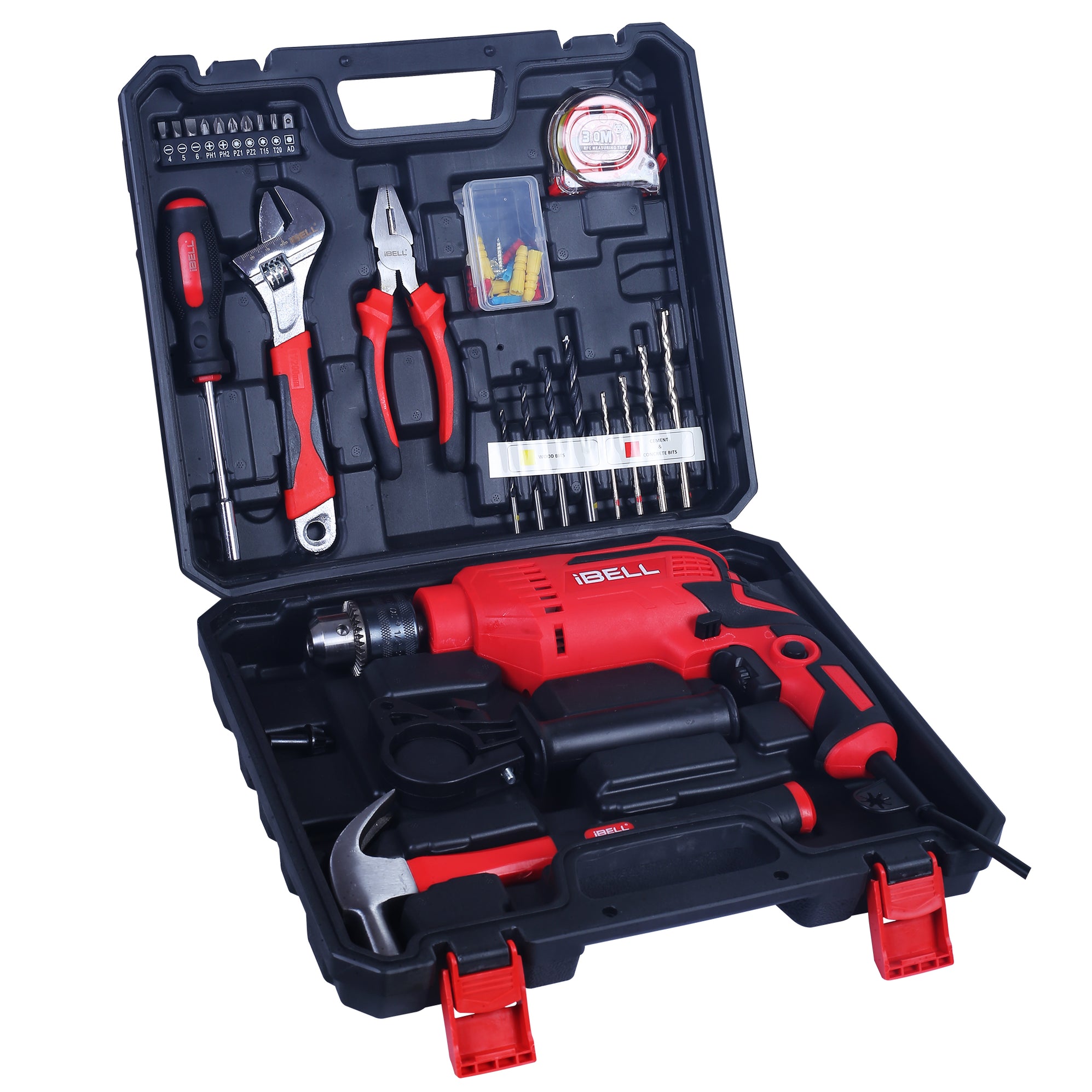 IBELL Professional Tool Kit with Impact Drill TD13-85, 650W, Copper Ar ...