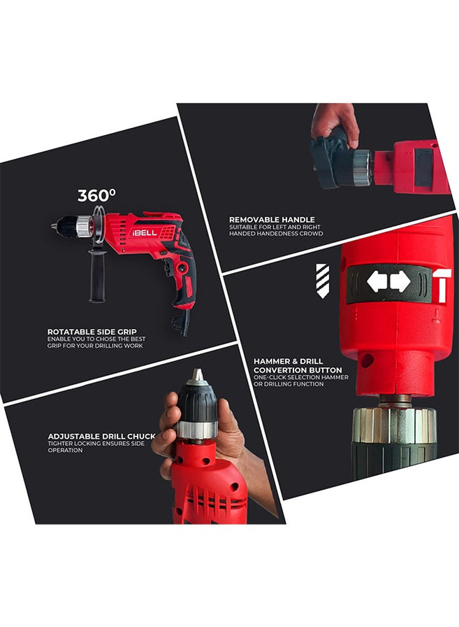 iBELL Impact Drill ID 13-80 13MM, 650W, 2800RPM with Auto Chuck in BMC ...