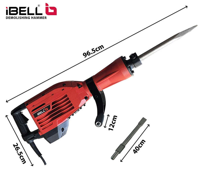 iBELL DH45-20 Demolition Hammer 30MM Heavy Duty Concrete Breaker 1900 ...