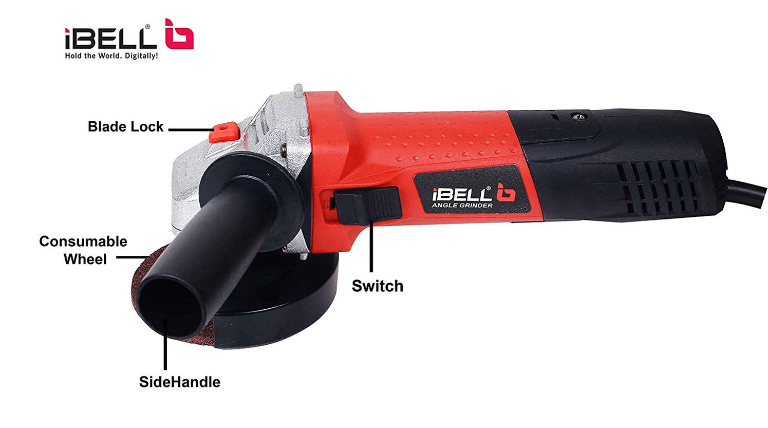 iBELL Angle Grinder IBL AG10-92, 850W, 100MM Heavy Duty,11000 RPM with ...