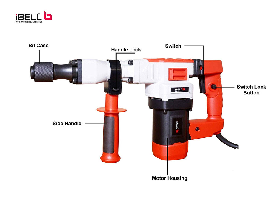 iBELL DH10-78 Demolition Hammer 1150W, 4100RPM, 230V, 17MM - 6 Months ...