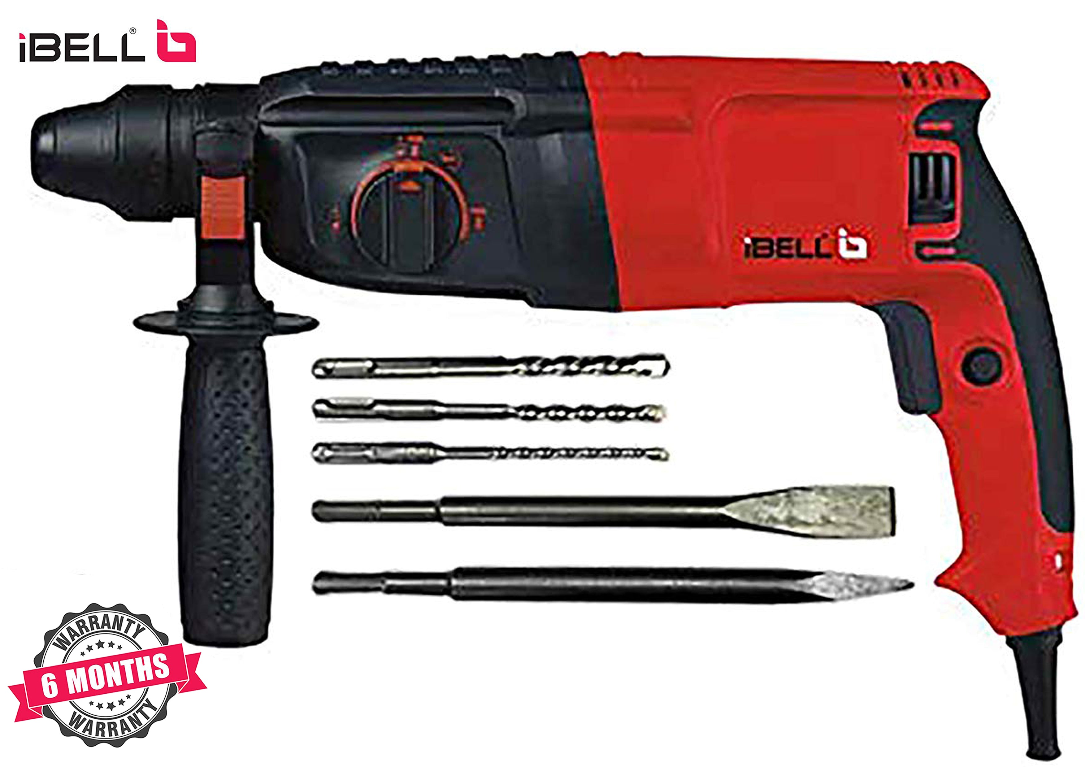 IBELL Rotary Hammer Drill Machine RH26-24, SDS Chuck,800W,900RPM,26MM — ibelltools